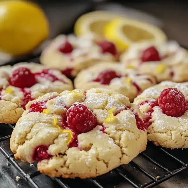 Lemon Raspberry Cookies - EpicureanNest