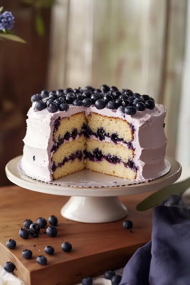 Light and Fluffy Blueberry Chiffon Cake - EpicureanNest
