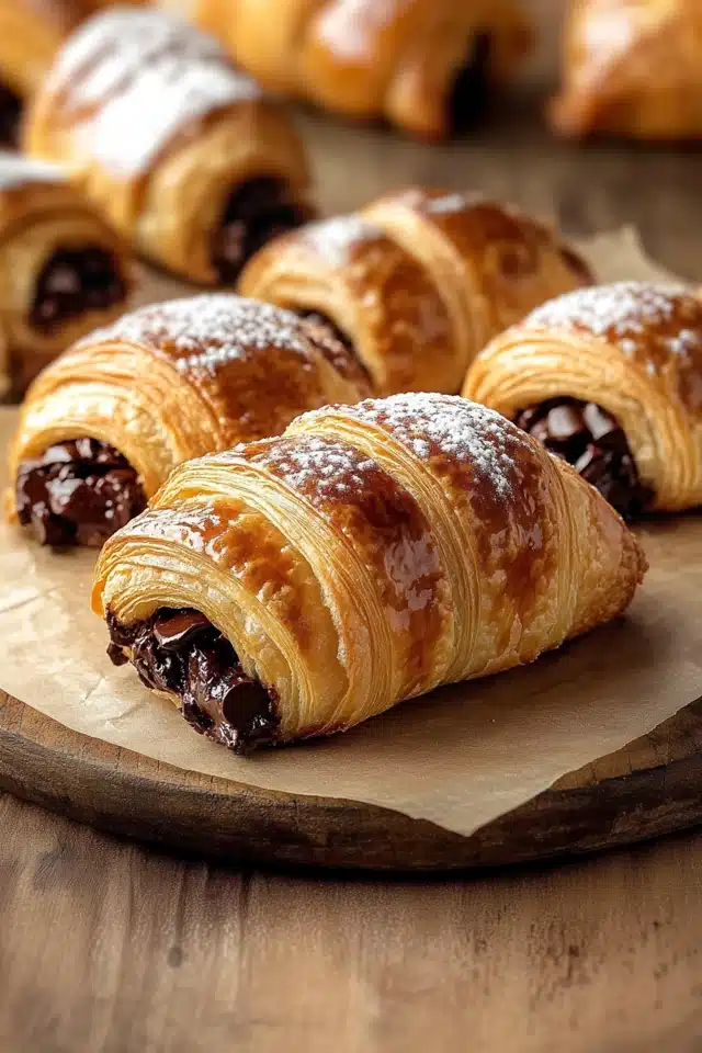 Easy Chocolate Croissants (Pain au Chocolat) - EpicureanNest