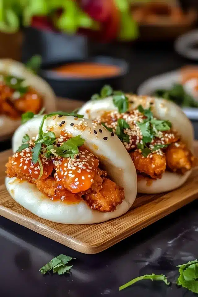Korean Fried Chicken Bao - EpicureanNest