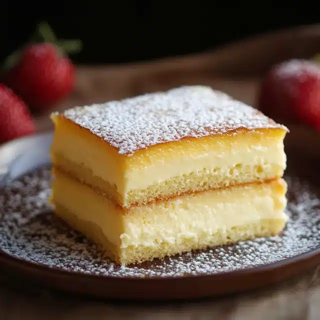 Magic 3-Layer Custard Cake - EpicureanNest