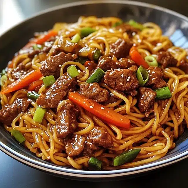 Beef Stir-Fry with Noodles and Sticky Sauce - EpicureanNest