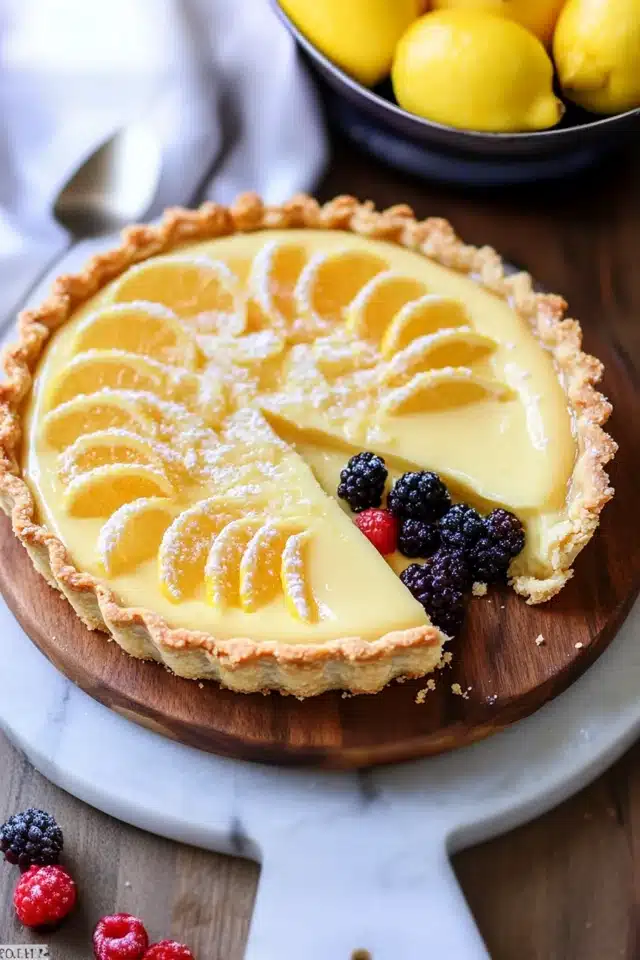 French Lemon Cream Tart - EpicureanNest