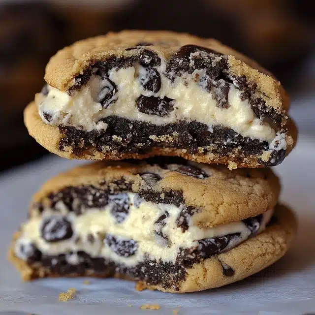 Cookies and Cream Stuffed Cheesecake Cookies - EpicureanNest