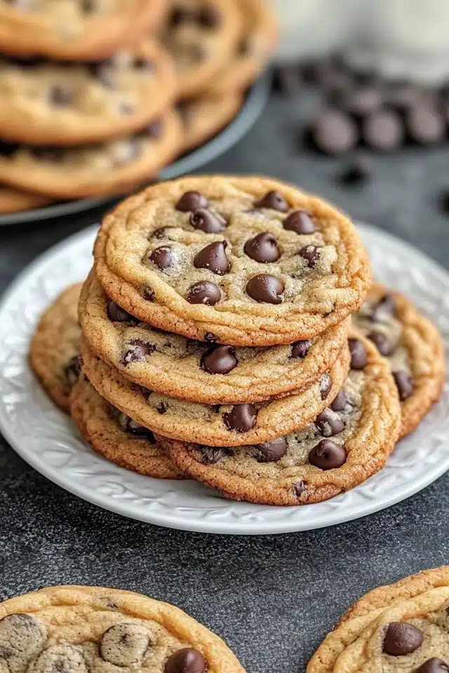 Crispy Chewy Chocolate Chip Cookies - EpicureanNest