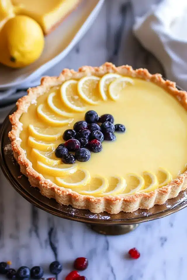 French Lemon Cream Tart - EpicureanNest