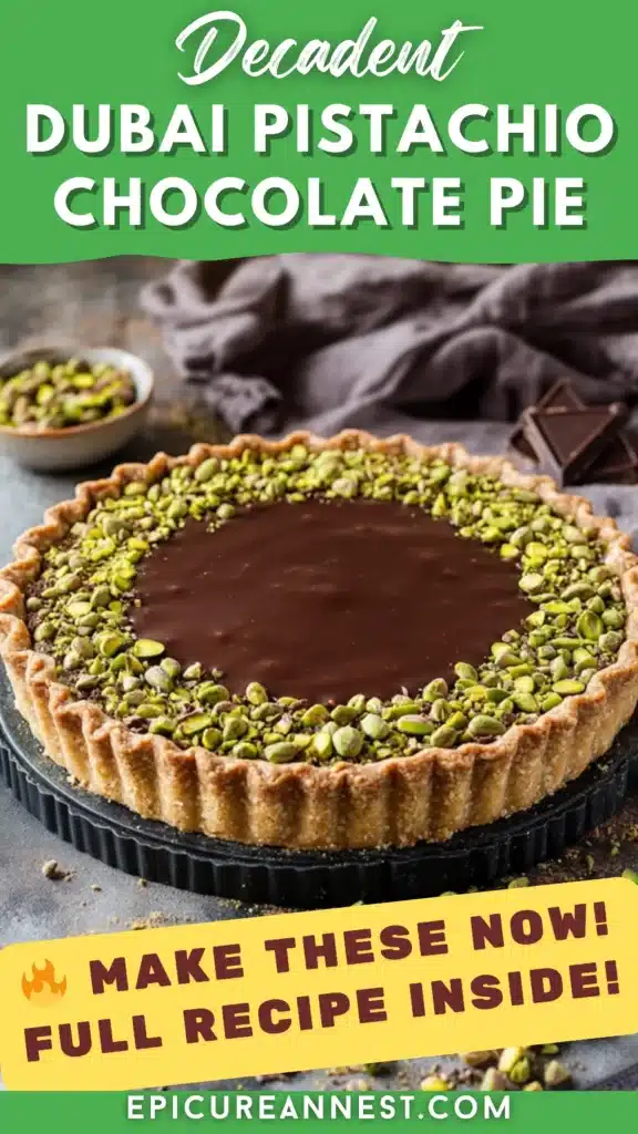 Dubai Pistachio Chocolate Pie - EpicureanNest