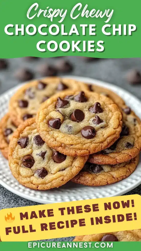 Crispy Chewy Chocolate Chip Cookies - EpicureanNest