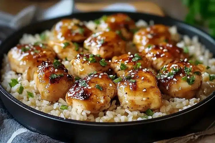 One-Pan Honey Butter Garlic Chicken & Rice - EpicureanNest