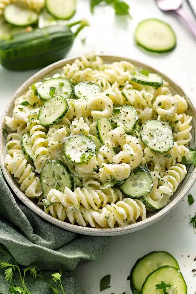 A Creamy Cucumber Pasta Salad to Savor Summer’s Simplicity - EpicureanNest