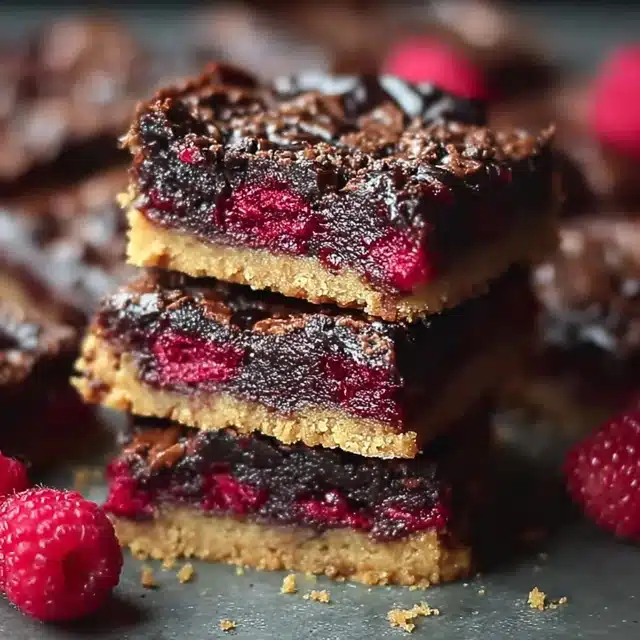 Dark Chocolate Raspberry Pie Bars - EpicureanNest
