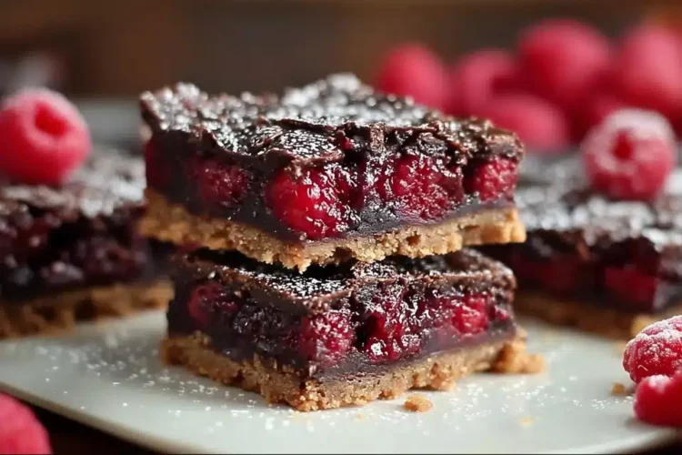 Dark Chocolate Raspberry Pie Bars - EpicureanNest