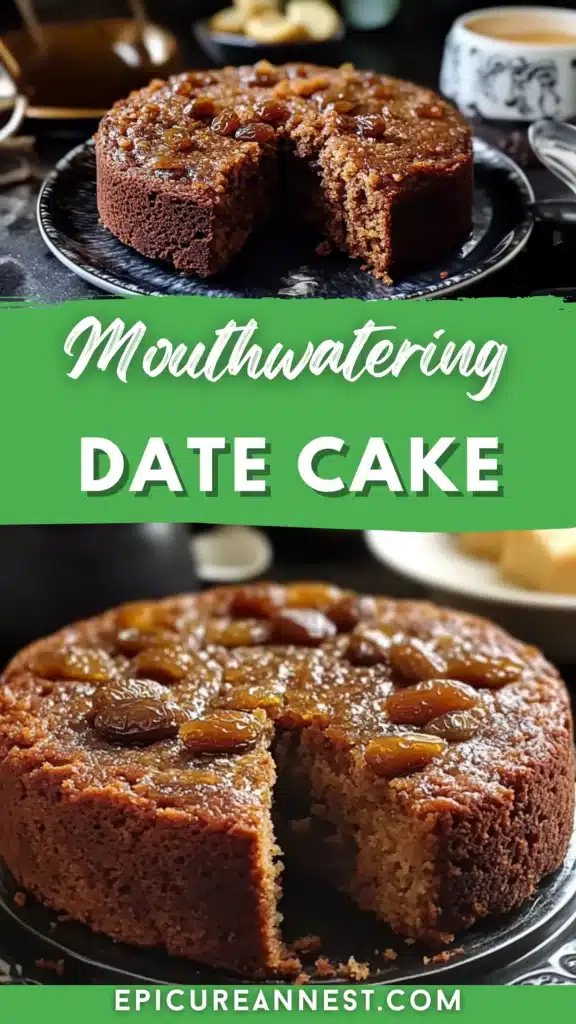 Date Cake – A Naturally Sweet and Comforting Classic - EpicureanNest