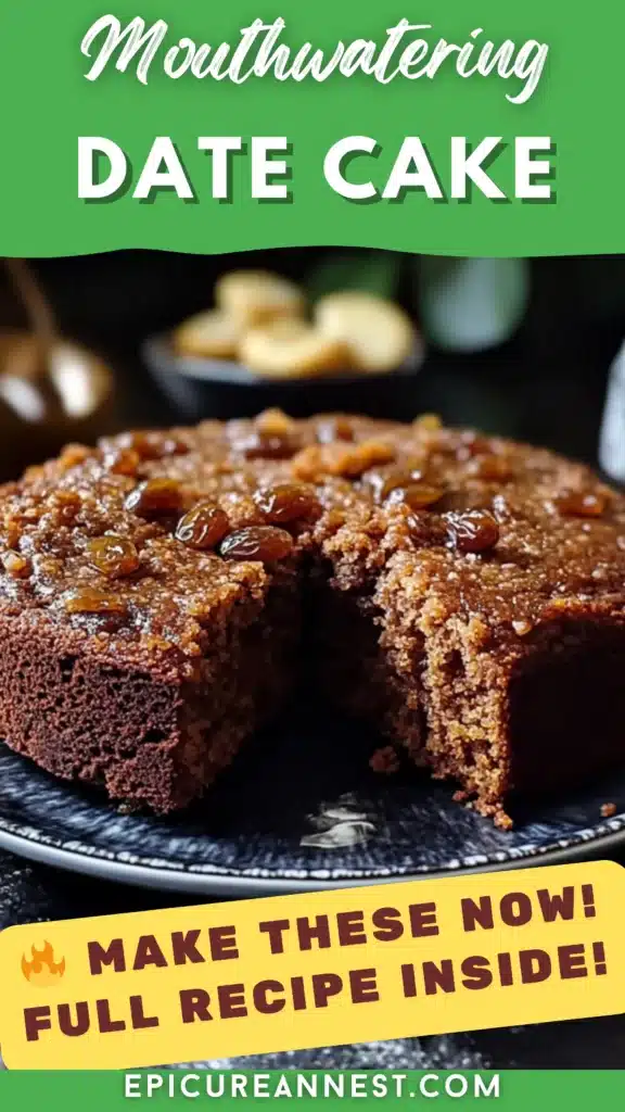Date Cake – A Naturally Sweet and Comforting Classic - EpicureanNest