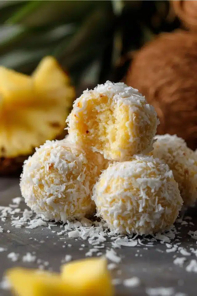 Pineapple Coconut No Bake Balls: A Tropical Treat - EpicureanNest