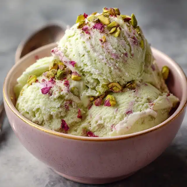 Rosewater Pistachio Delight Gelato - EpicureanNest