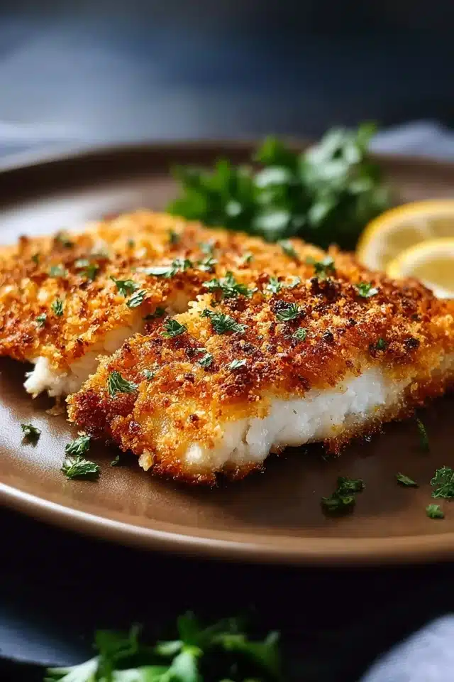 Crispy Parmesan Crusted Fish - EpicureanNest