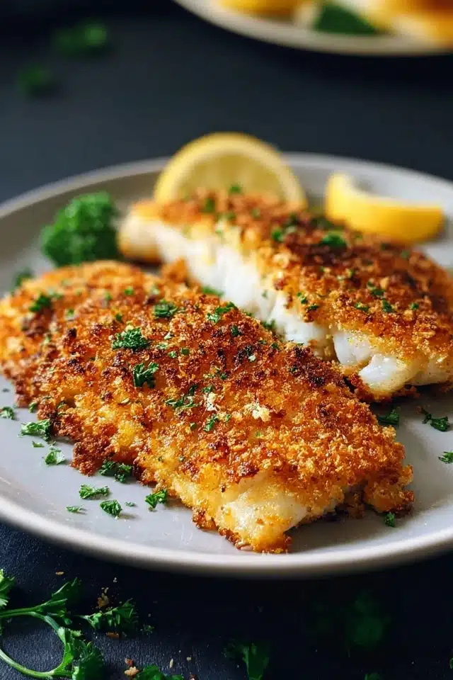 Crispy Parmesan Crusted Fish - EpicureanNest