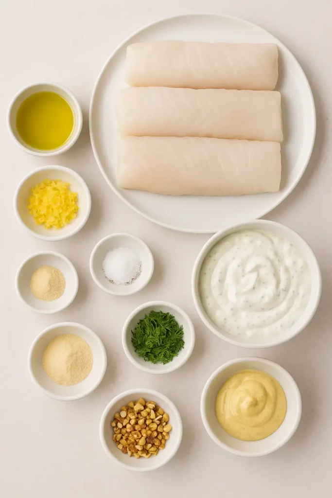 Baked Cod with Lemon Dill Sauce - EpicureanNest
