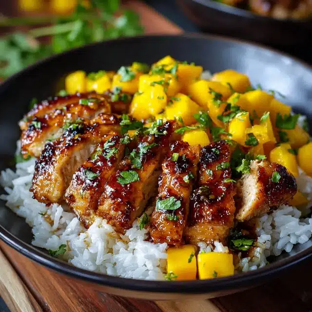 Sweet & Savory Asian Mango Glazed Chicken - EpicureanNest