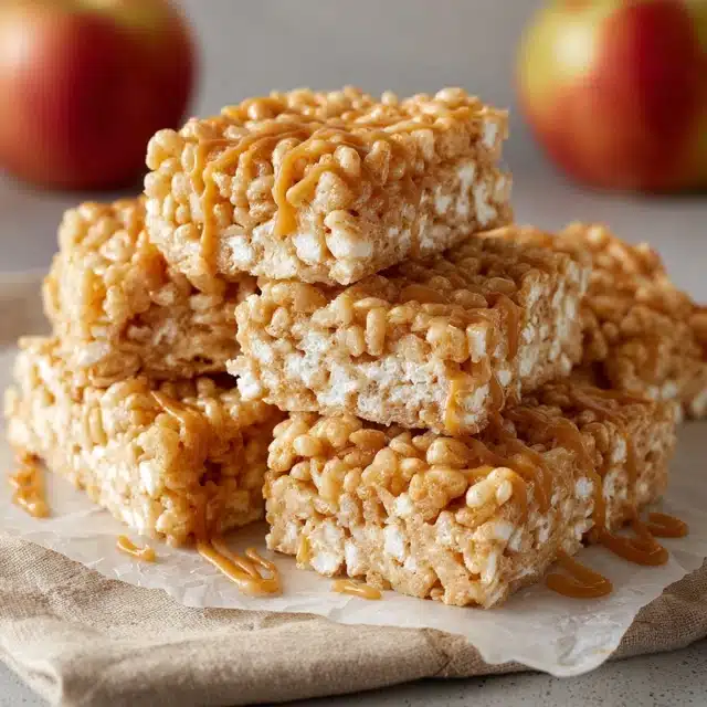 Apple Pie Rice Krispie Treats - EpicureanNest