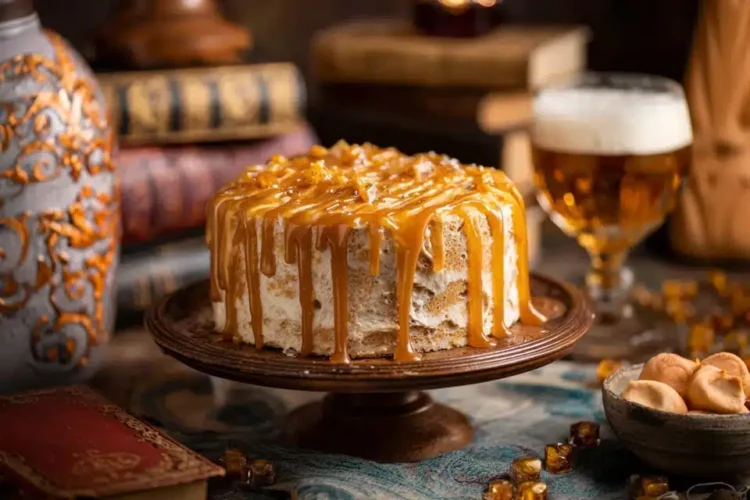 Harry Potter Butterbeer Cake - EpicureanNest