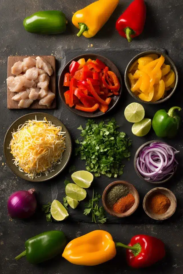 Cheesy Baja Chicken Bell Pepper Skillet - EpicureanNest