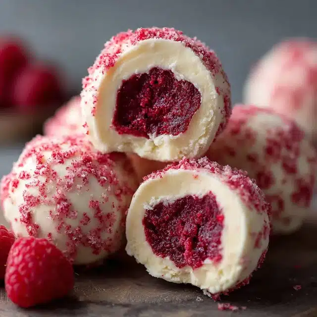 No-Bake Raspberry Cheesecake Truffles - EpicureanNest