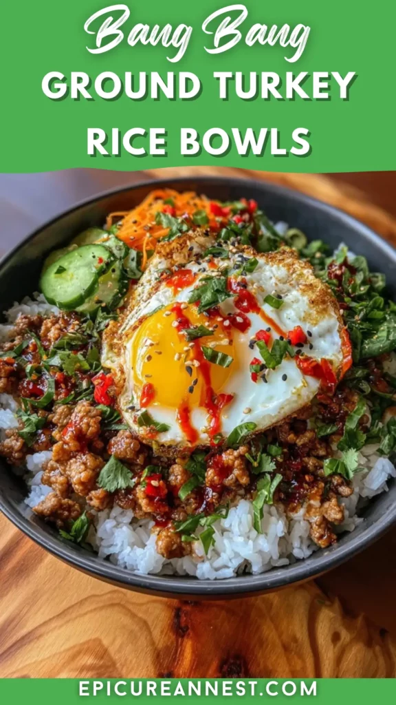 Bang Bang Ground Turkey Rice Bowls - EpicureanNest
