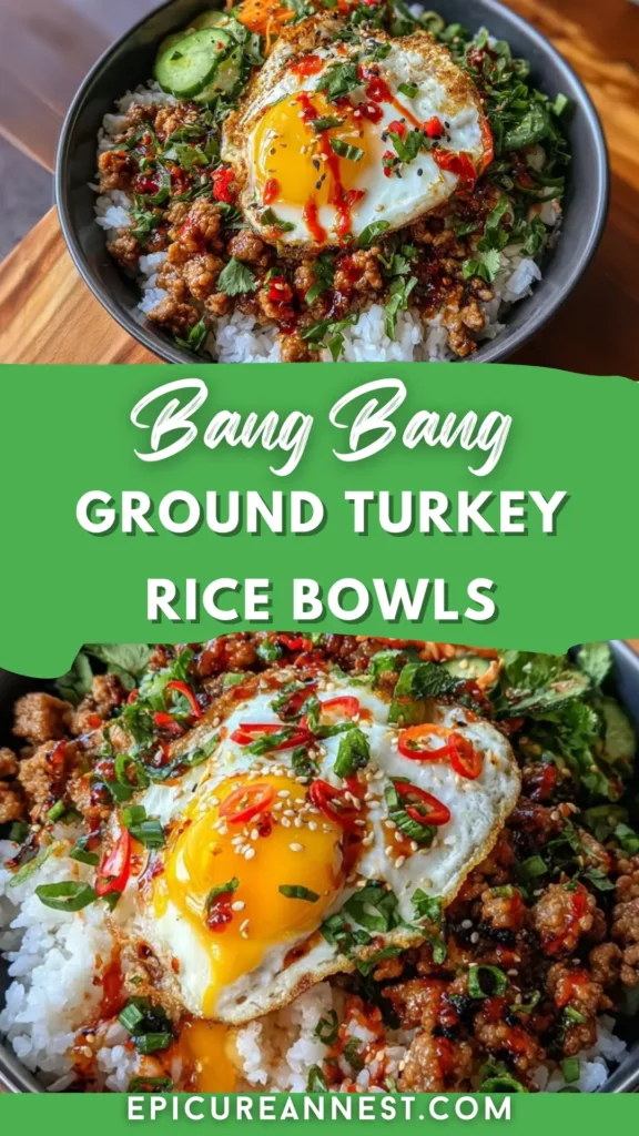 Bang Bang Ground Turkey Rice Bowls - EpicureanNest