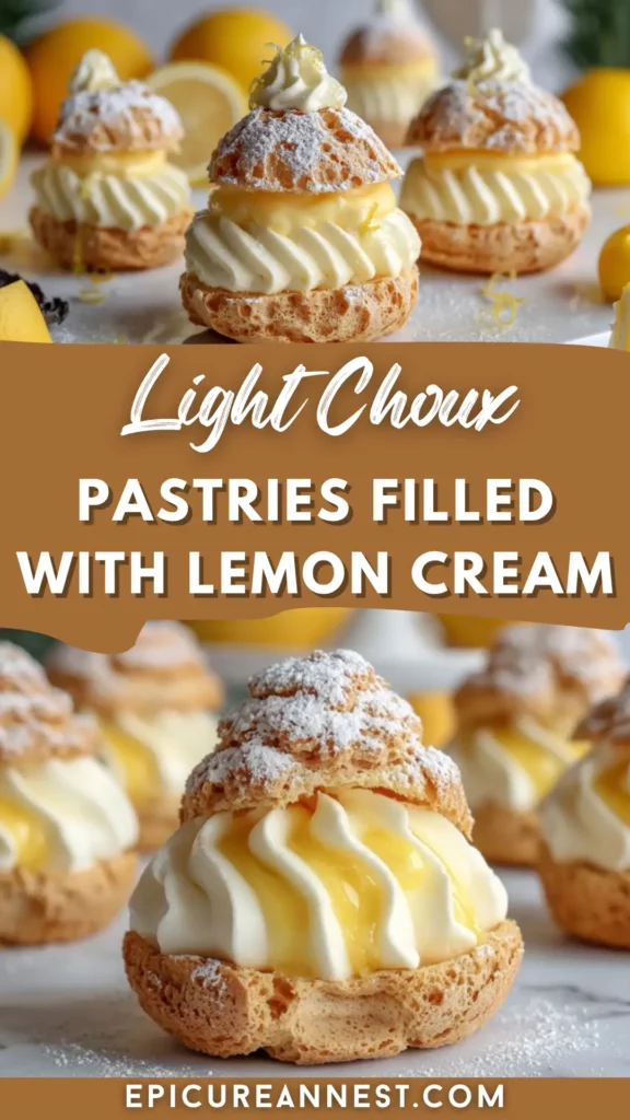 Light Choux Pastries Filled with Lemon Cream - EpicureanNest