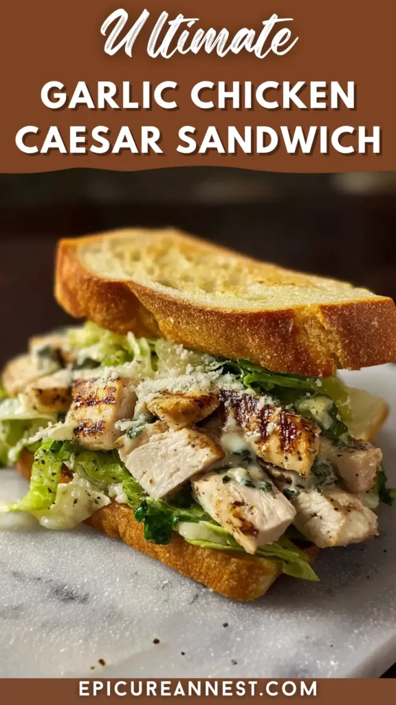 Garlic Chicken Caesar Sandwich - EpicureanNest