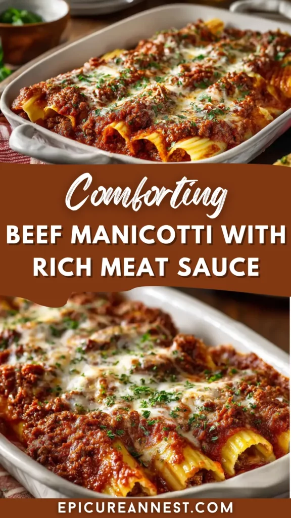 Comforting Beef Manicotti with Rich Meat Sauce - EpicureanNest