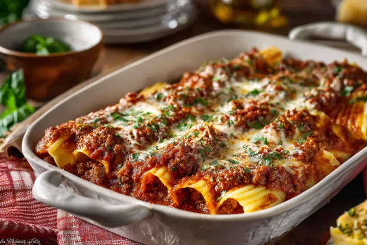Comforting Beef Manicotti with Rich Meat Sauce - EpicureanNest